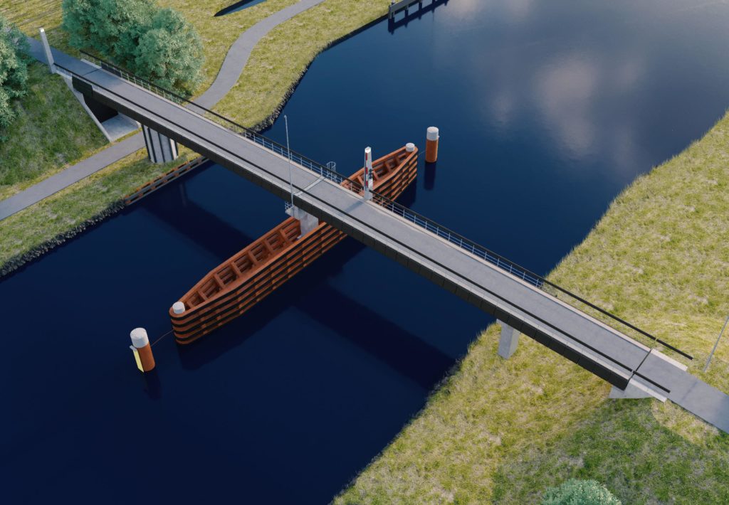 Rotating bicycle bridge to be made of biocomposite and flax fibre ...